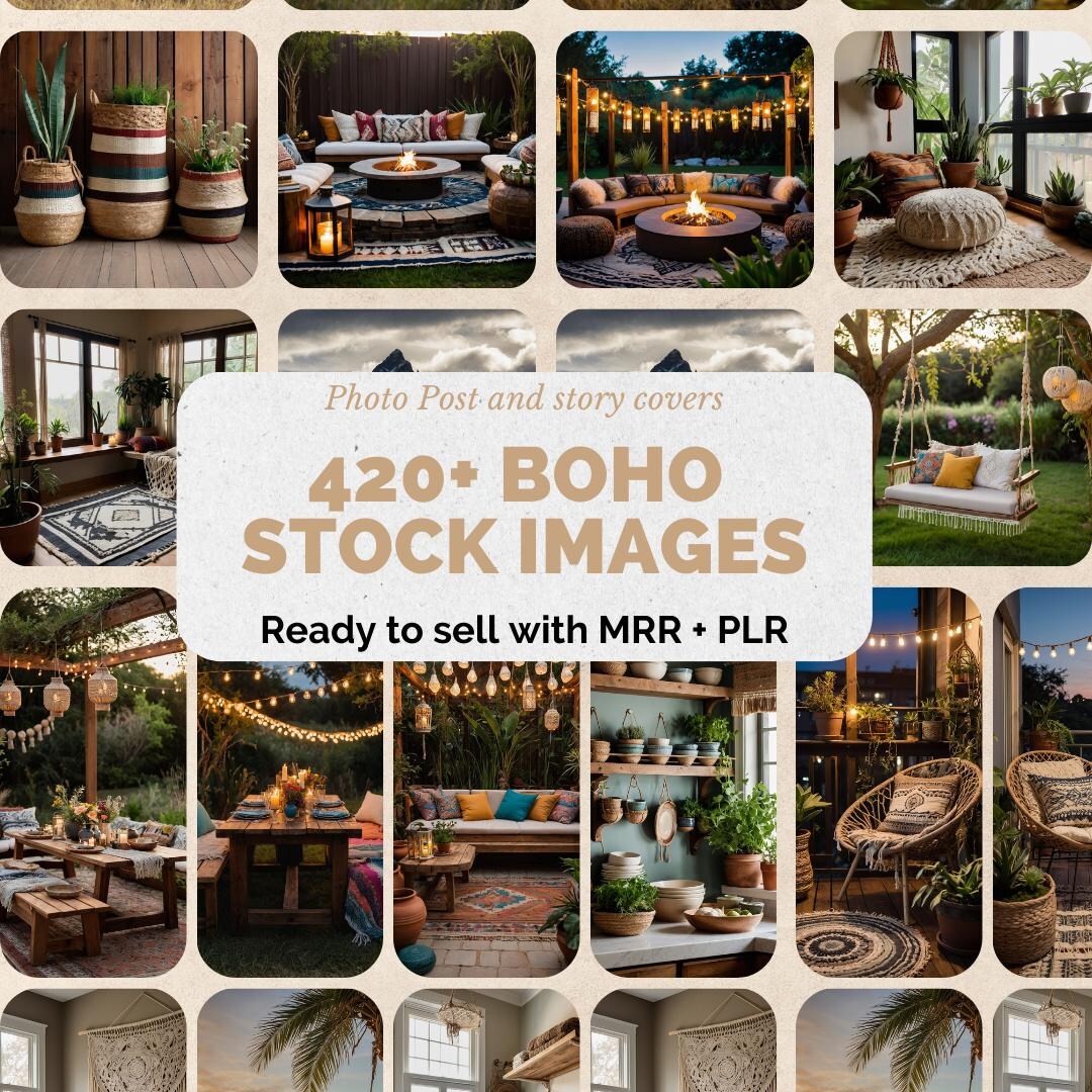 420+ Photo Story Covers and Photo Post of Boho, MRR PLR Stock, , Boho ...