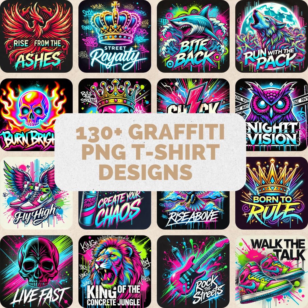130+ Graffiti T-shirt Designs, Artistic T-shirt Designs, Colorful PNG T ...