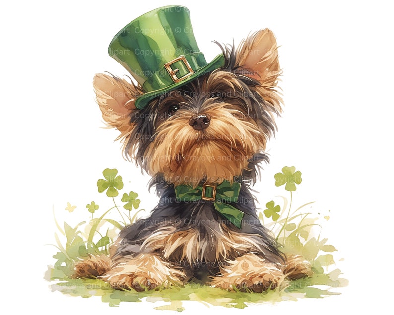 8 St. Patrick's Day Dogs Clipart Irish Clipart Dogs Png Puppy Clipart ...