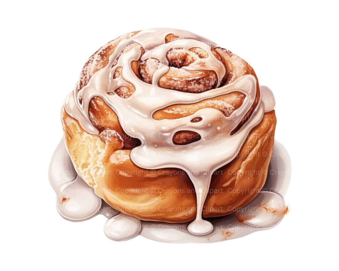8 Cinnamon Roll Clipart Digital Download Instant Download Cinnamon Roll ...