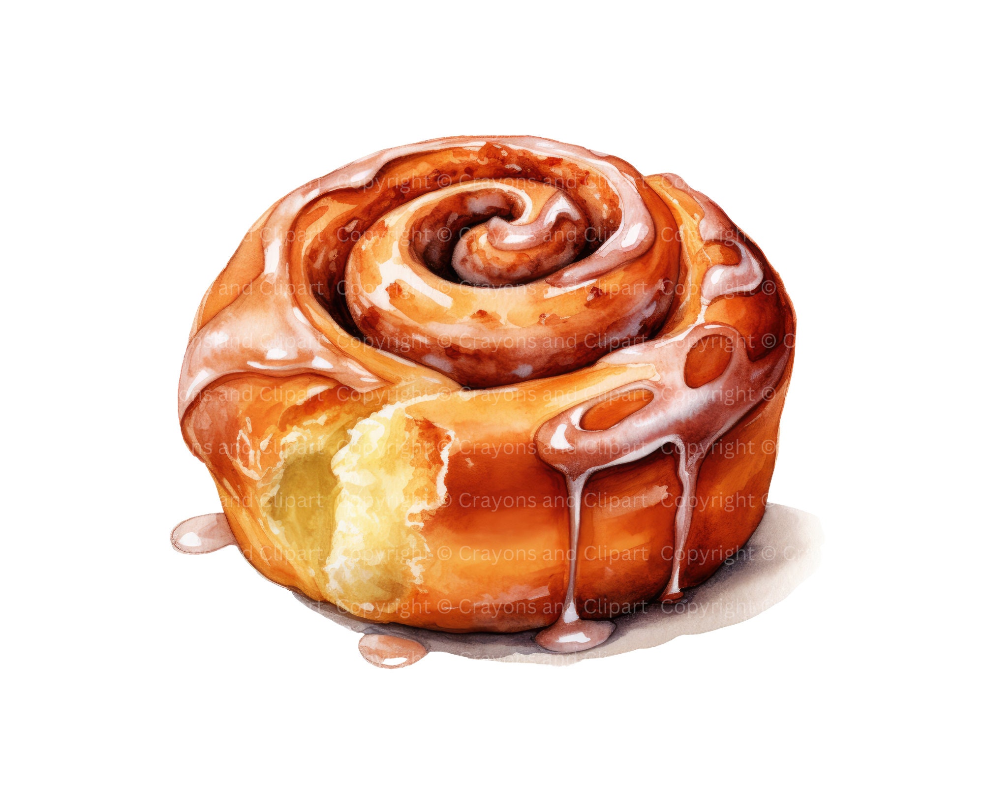 8 Cinnamon Roll Clipart Digital Download Instant Download Cinnamon Roll ...