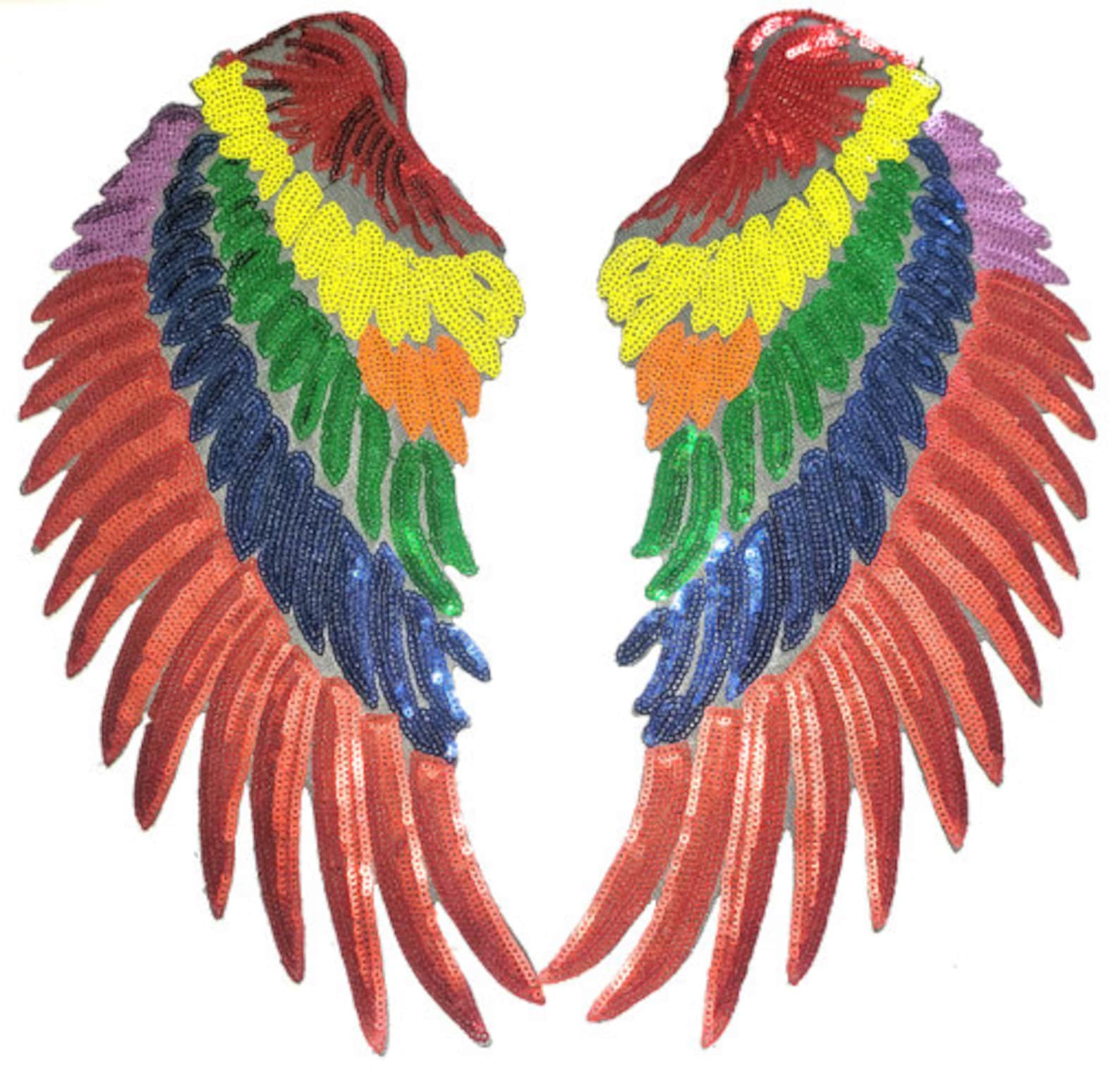 Large Set of Rainbow Wings -iron On - Etsy