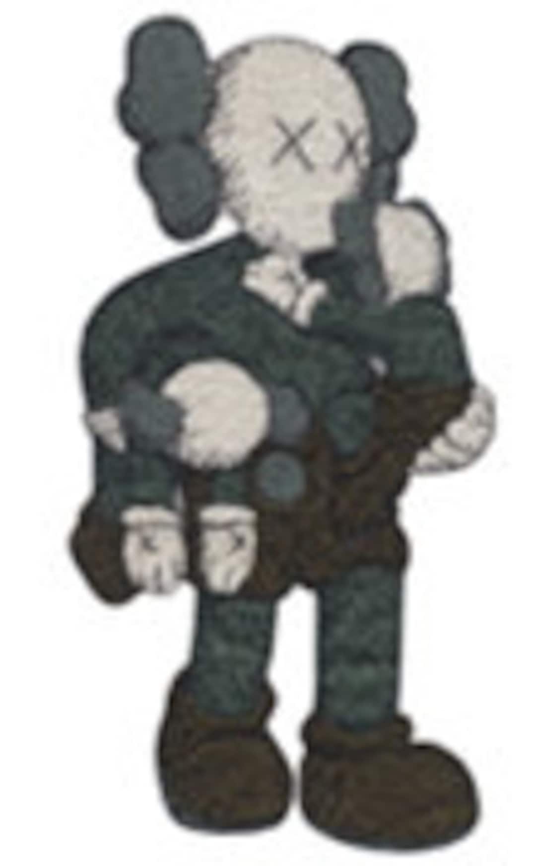 Inspired KAWS, Robot Holding Children Patch Iron On - Etsy