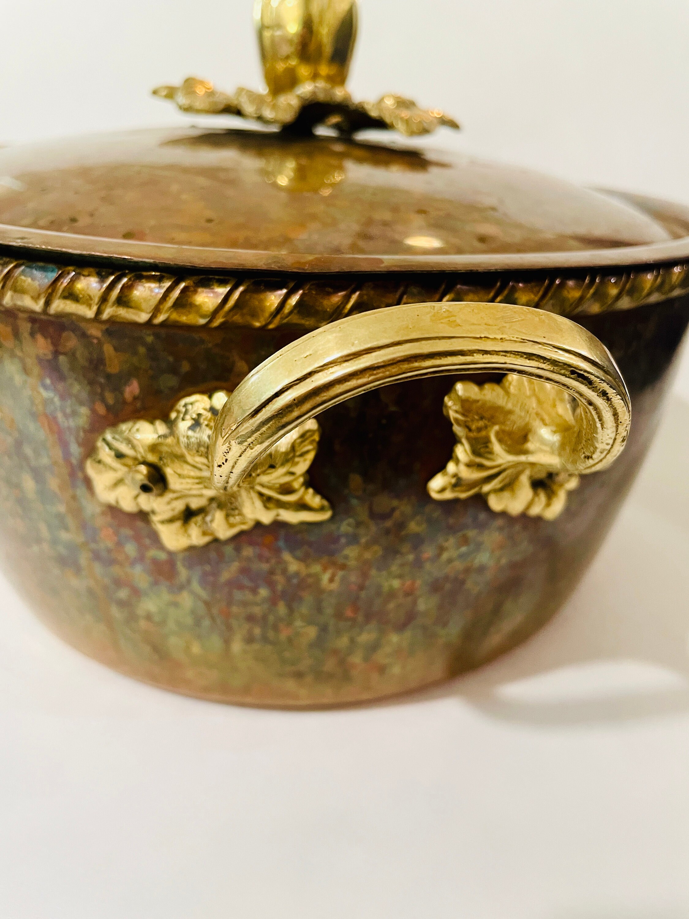 Italian Copper Ruffoni Pot With Floral Details - Etsy