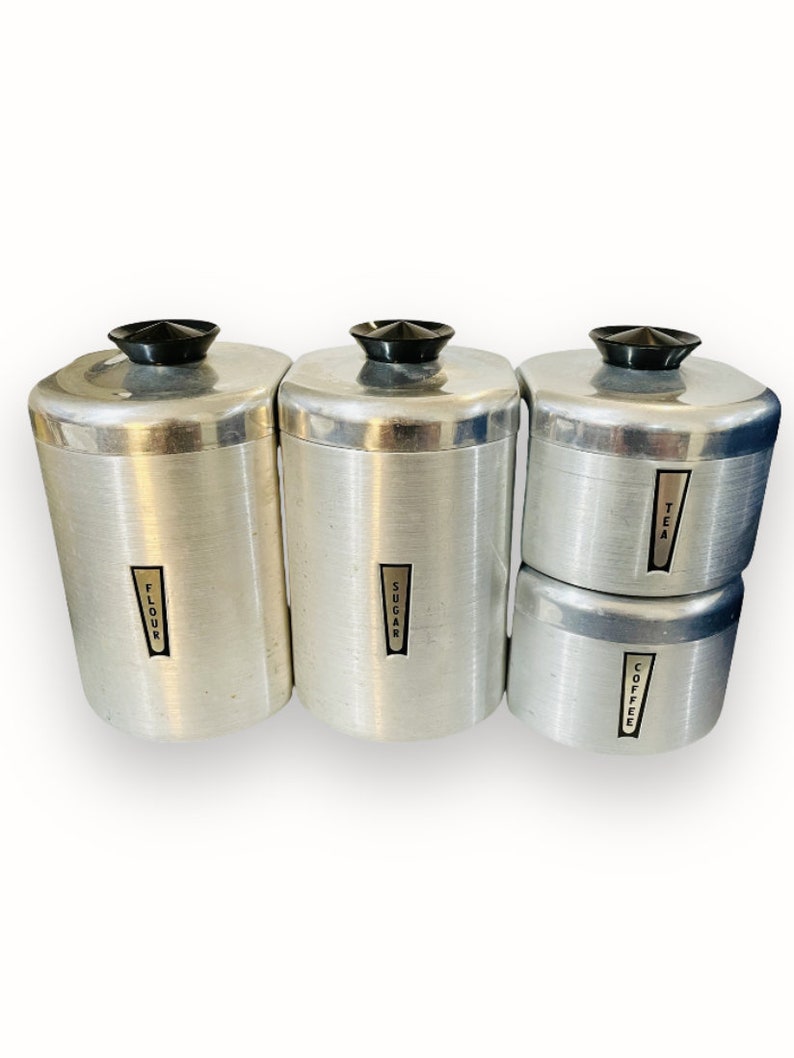 1950s Kromex Aluminum Kitchen Canisters - Etsy