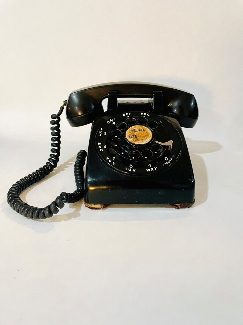 Western Electric Rotary Dial Black Telephone 1950s - Etsy
