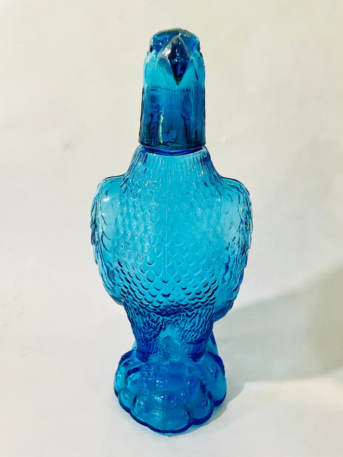 Blue Glass Eagle Decanter With Shot Glass Head - Etsy