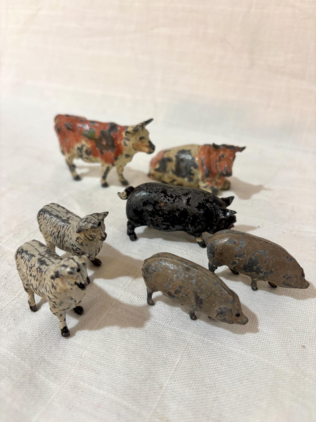 Antique Cast Iron Farm Animals - Etsy