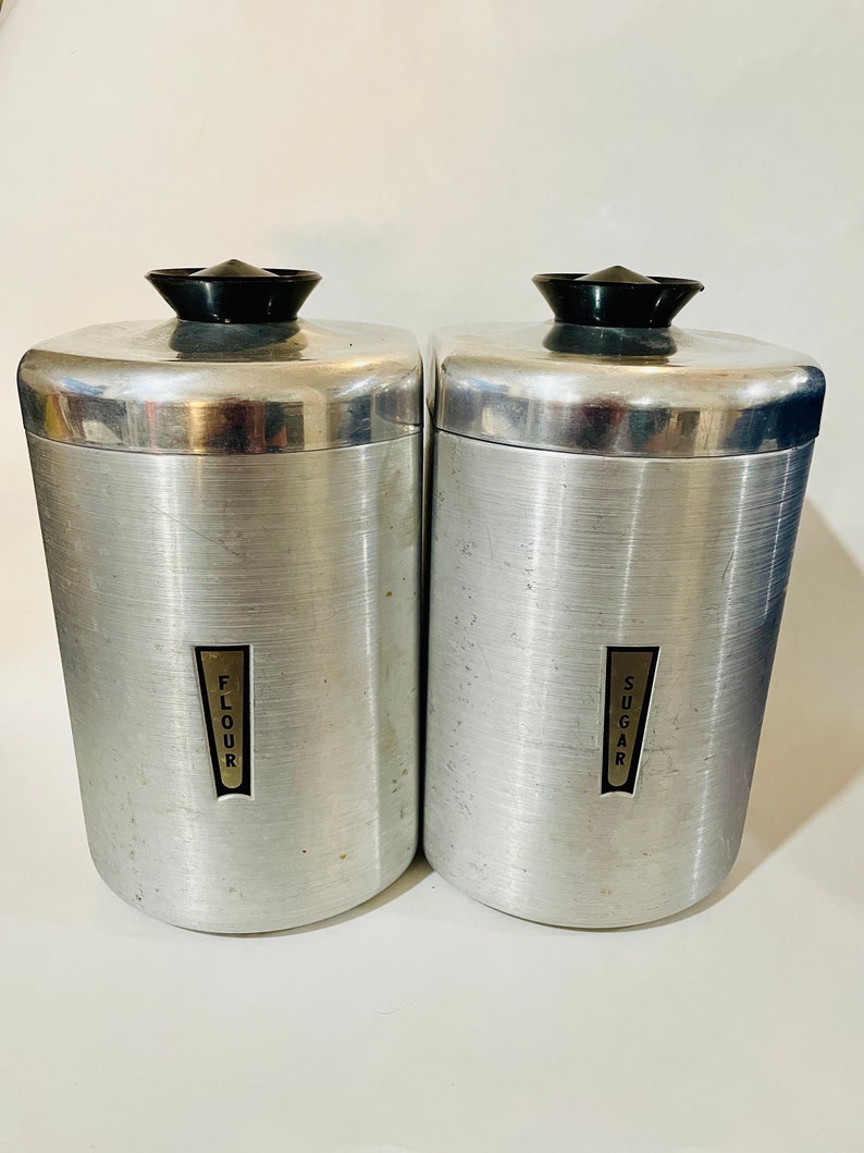 1950s Kromex Aluminum Kitchen Canisters - Etsy