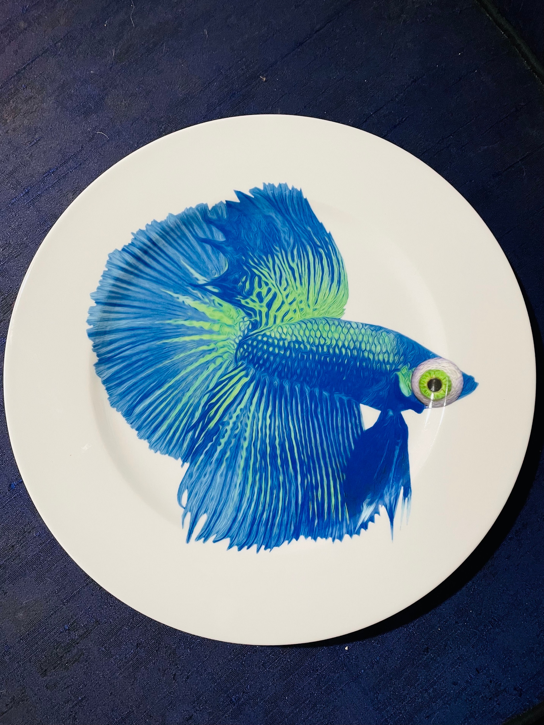 Katie Eary Betta Fish Dinner Plates - Etsy