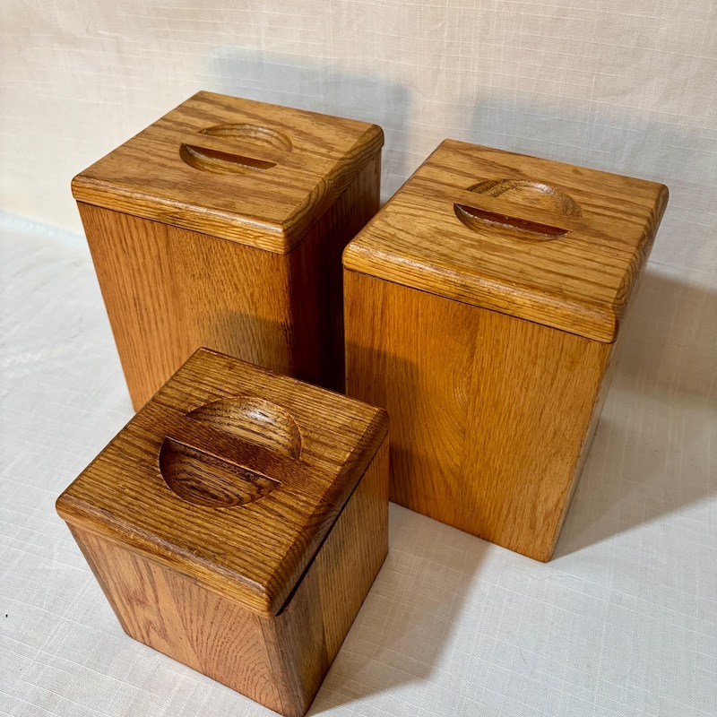 Wood Canister Set - Etsy