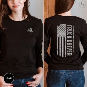 Truck Driver Flag Shirt, Trucker Shirt, Trucker Gift, Trucking Hoodie ...