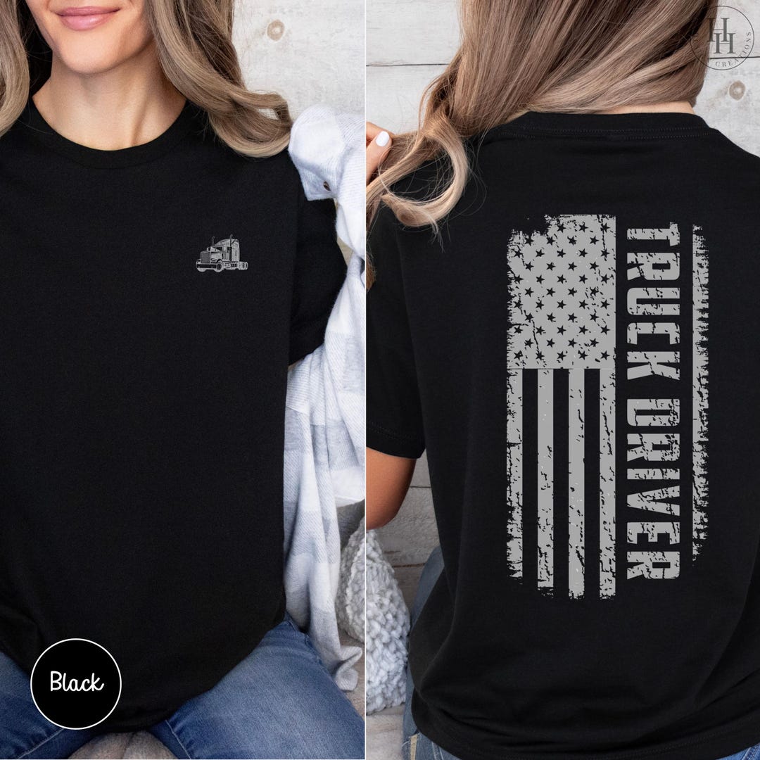 Truck Driver Flag Shirt, Trucker Shirt, Trucker Gift, Trucking Hoodie ...