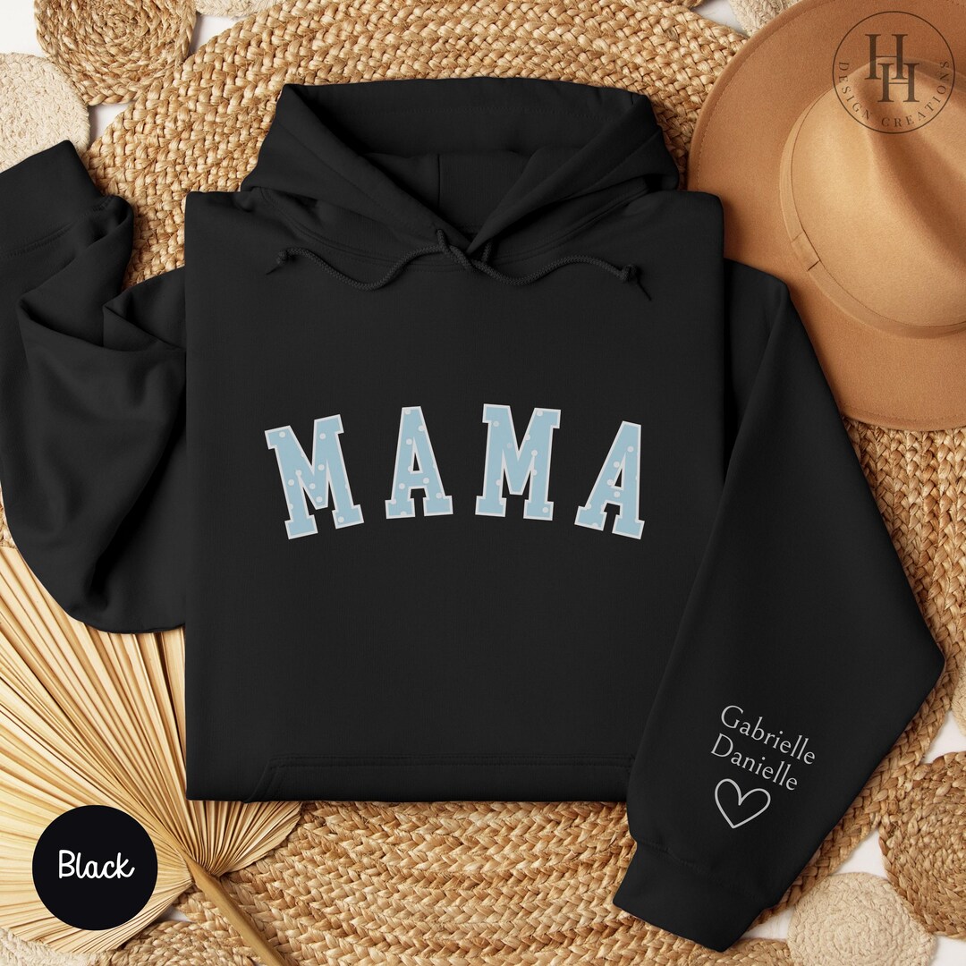 Custom Mama Sweatshirt, Personalized Mom Hoodie, Mama Shirt With Kid ...