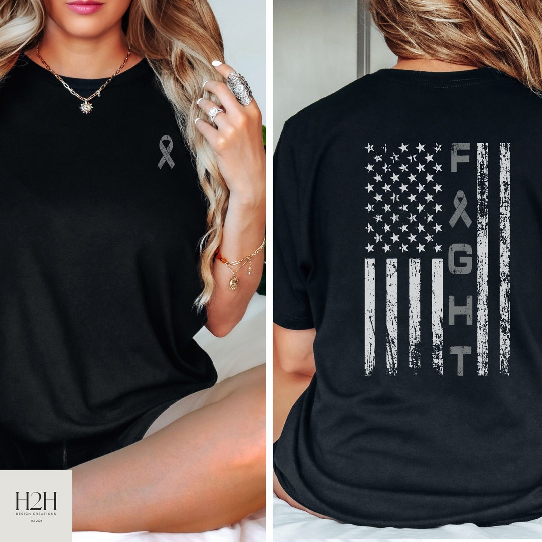 Brain Cancer Shirt, Brain Cancer Awareness Shirt, Brain Cancer Fighter ...