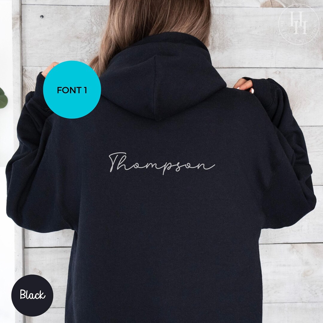 Custom Name Hoodie, Personalized Family Hoodie, Last Name Hoodie ...