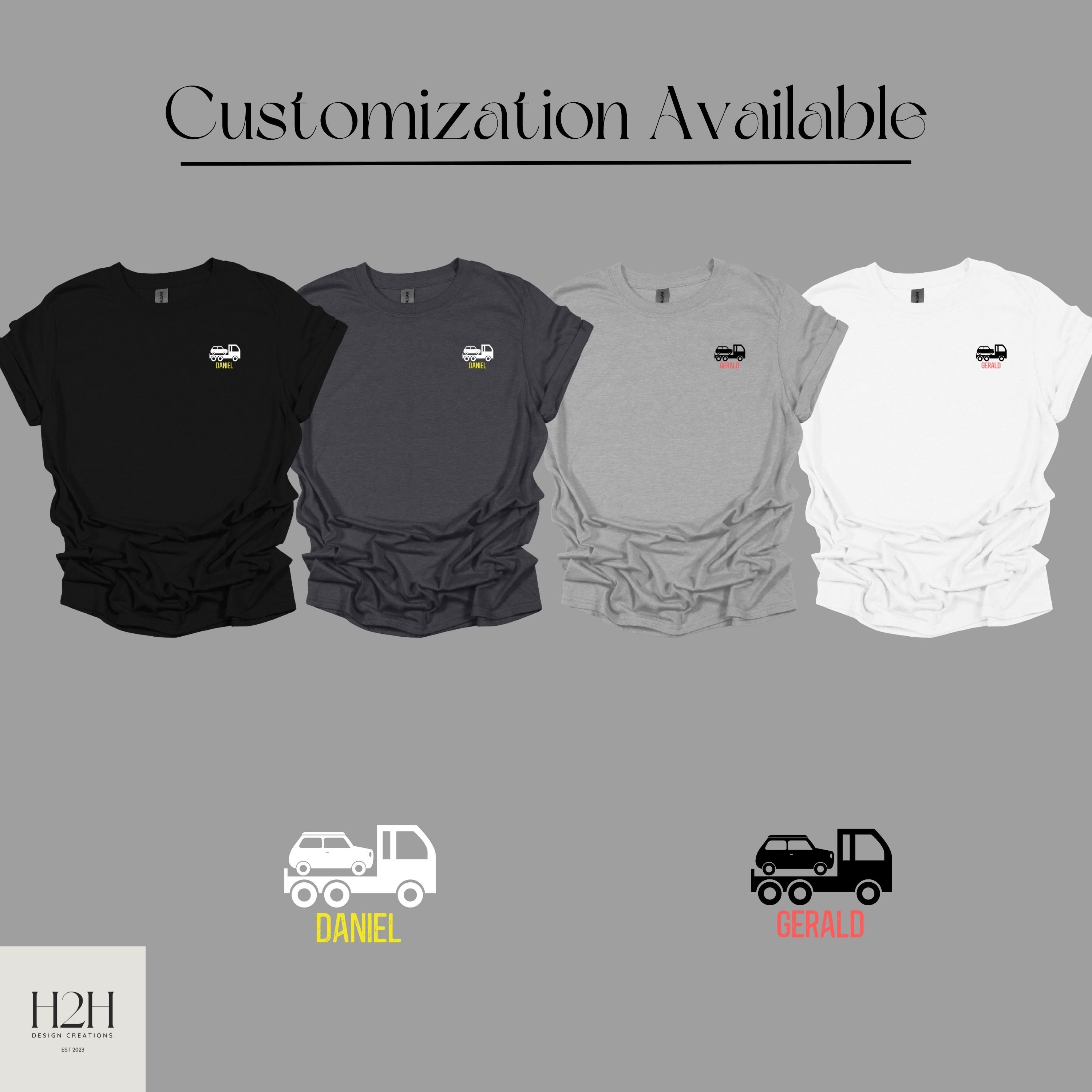 Custom Tow Truck Driver Shirt, Personalized Tow Truck Driver Tee, Tow ...