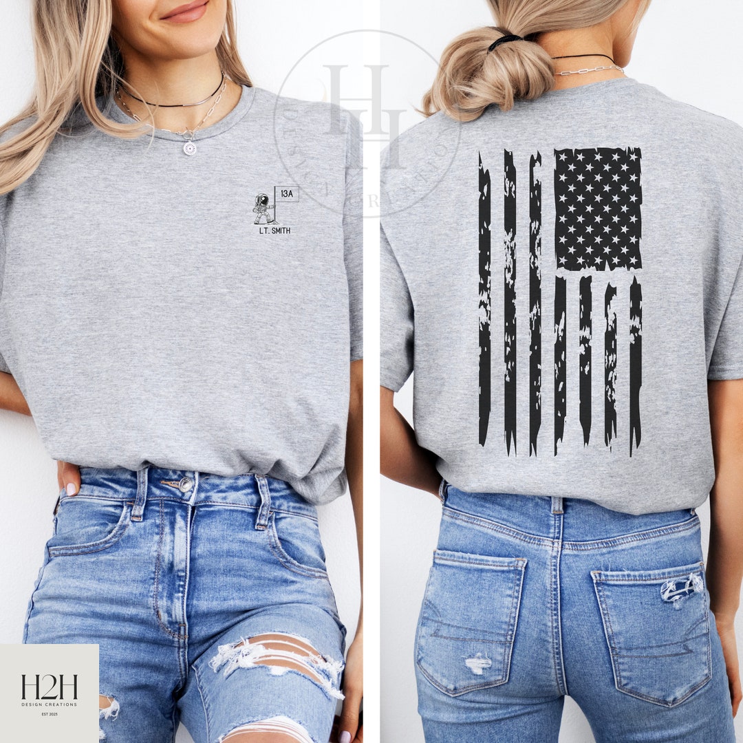 Custom Military Shirt, Personalized Military Tee, Eagle Flag for ...