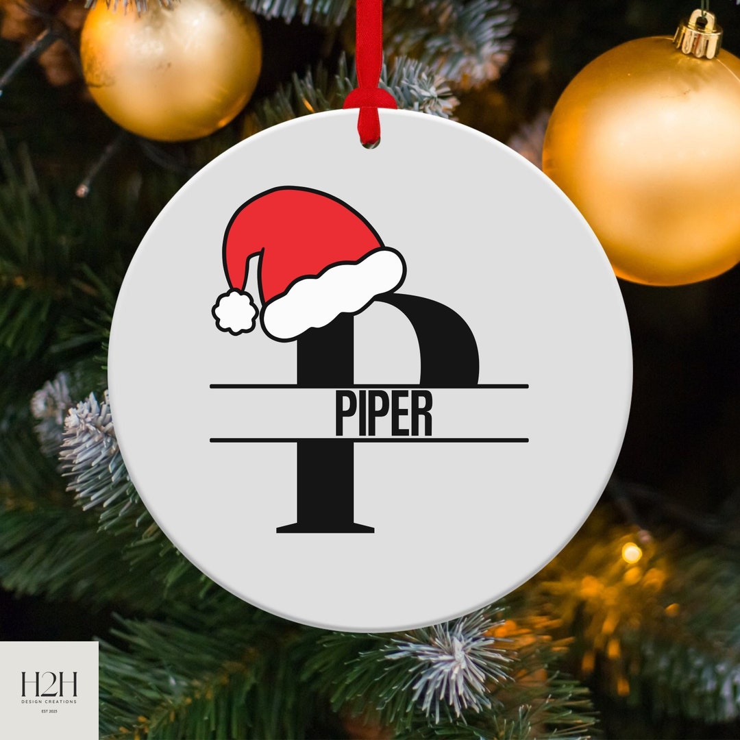 Personalized Christmas Ornament Letter Name Ornament Initial Christmas ...