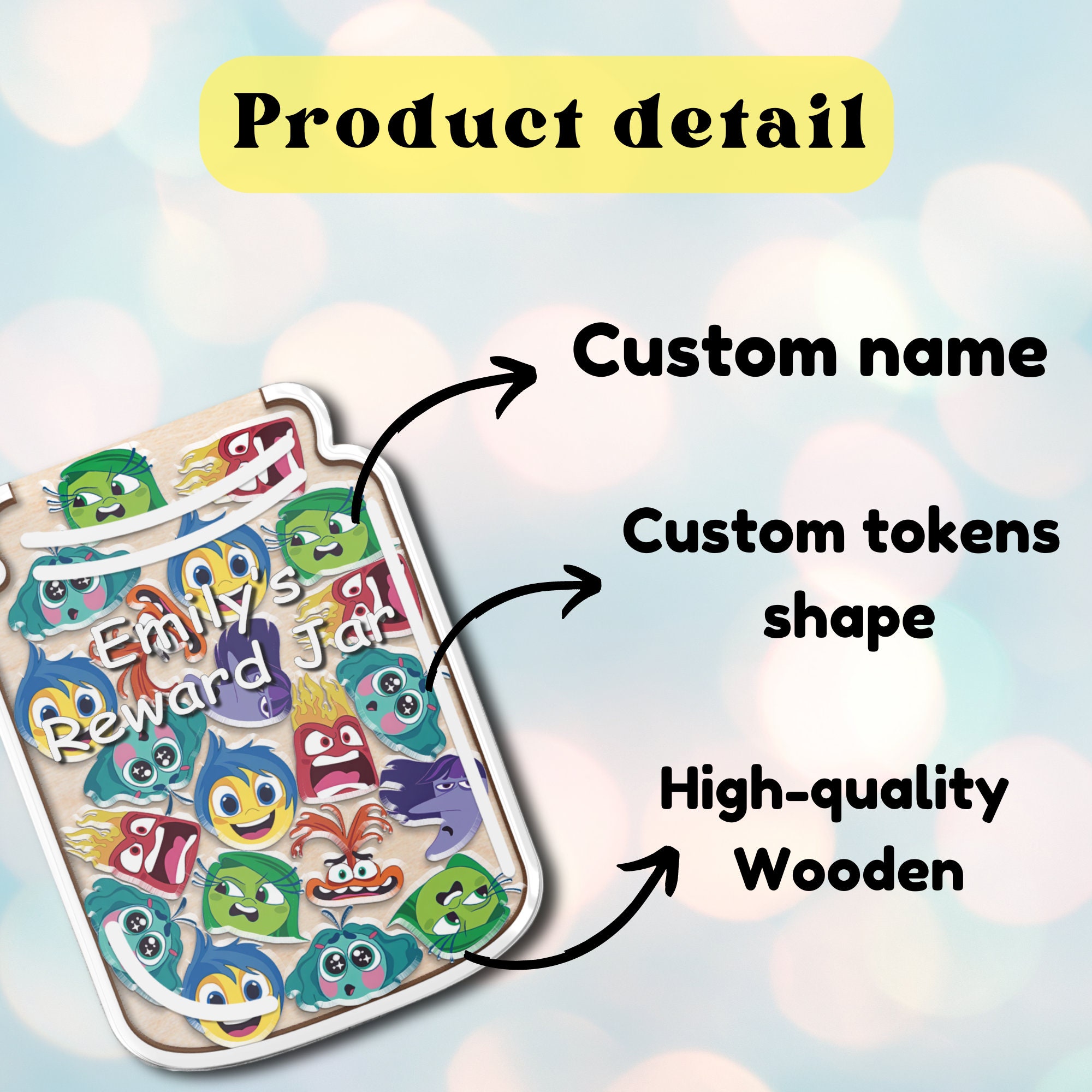 Custom Magnetic Reward Jar Classroom Behavior, Personalized Motional ...