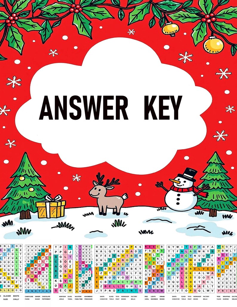 Christmas Word Search Puzzles for Kids | 15 Holiday Wordsearch Games ...