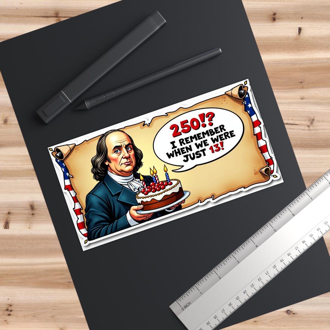 Benjamin Franklin 2026 Bumper Sticker: Patriotic Car Decal - Etsy