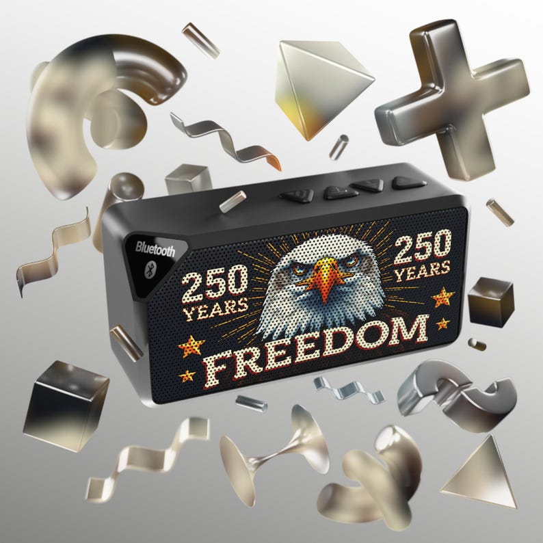 250 Years of Freedom Bluetooth Speaker | Patriotic Eagle Artwork - Etsy