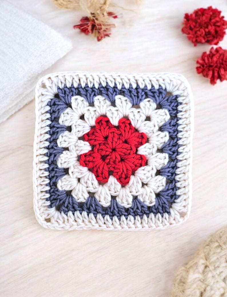 Granny Square Crochet Pattern – PDF Easy Beginner Motif - Etsy