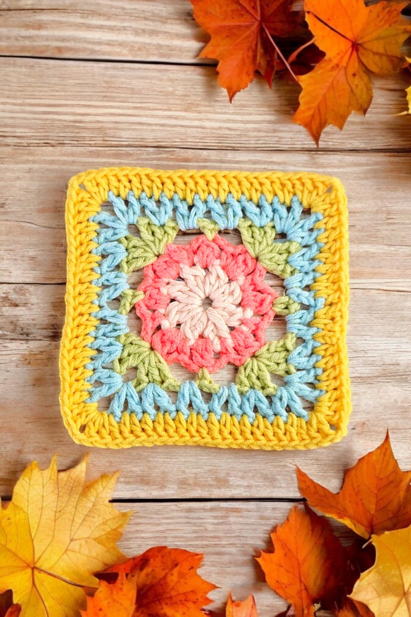 Easy Flower Granny Square Crochet Pattern PDF - Etsy