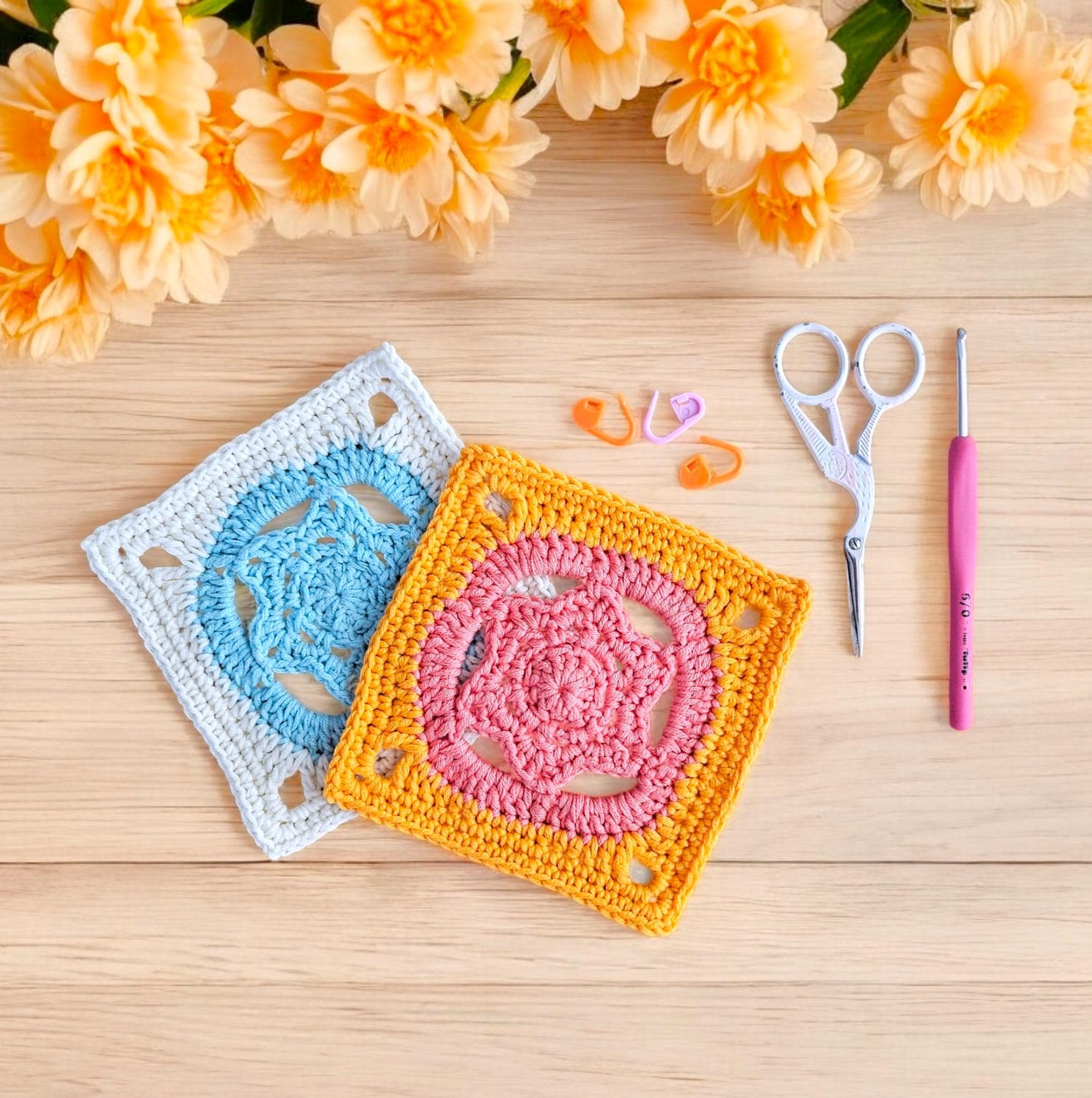 Starburst Granny Square Crochet Pattern - Etsy