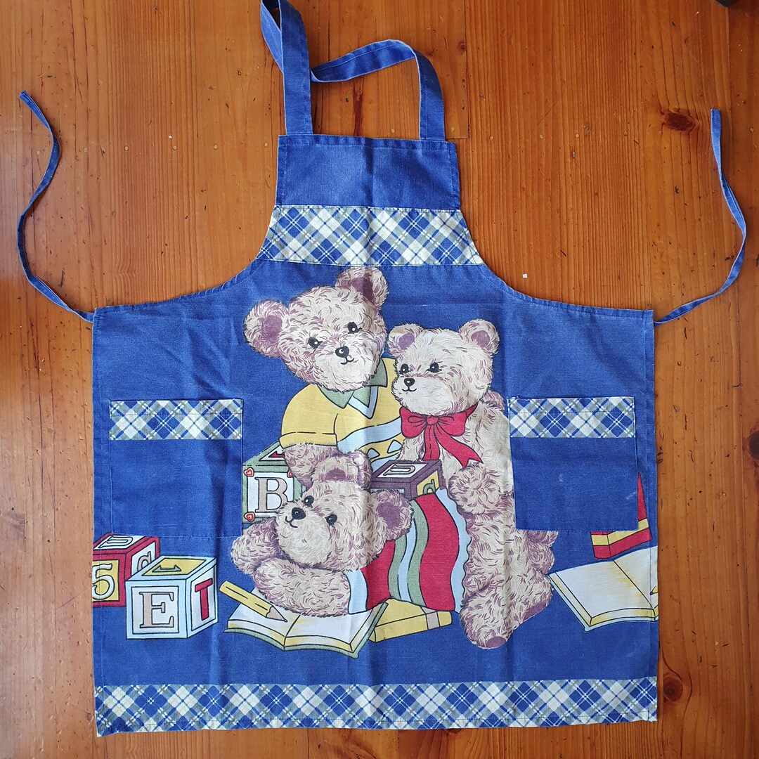 Vintage Teddy Bear Apron - Etsy