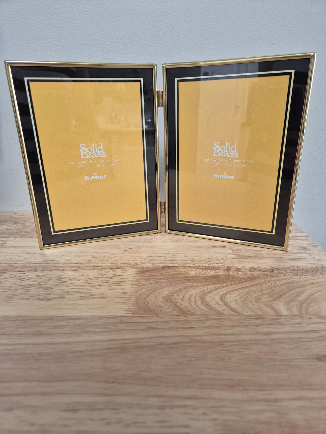 Large Rectangle Brass Folding Picture Frame Portrait Photo Frame Mid ...