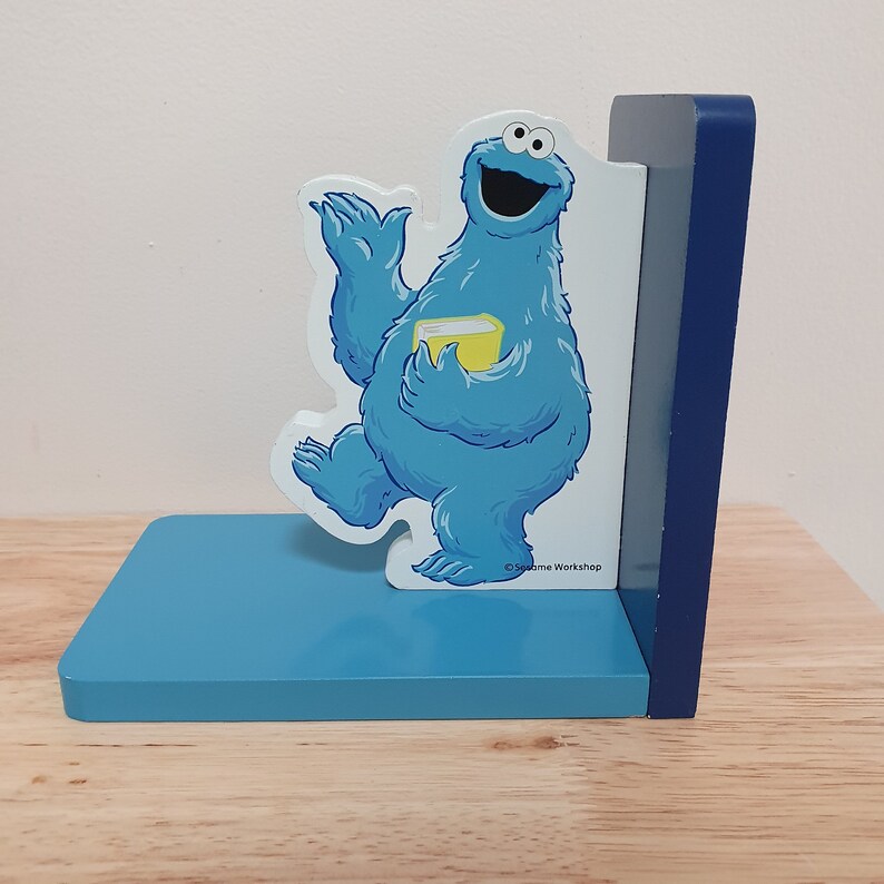 Sesame Street Cookie Monster Bookends Blue - Etsy Australia