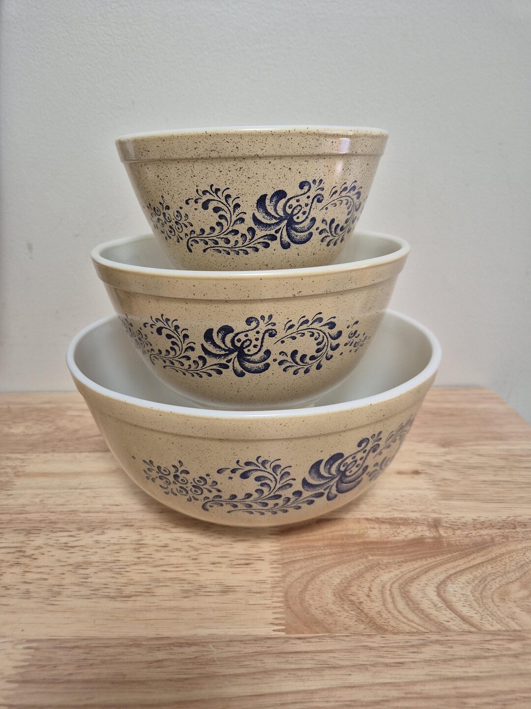 Vintage Pyrex Homestead Nesting Bowls Set of 3 | 401 402 403 ...
