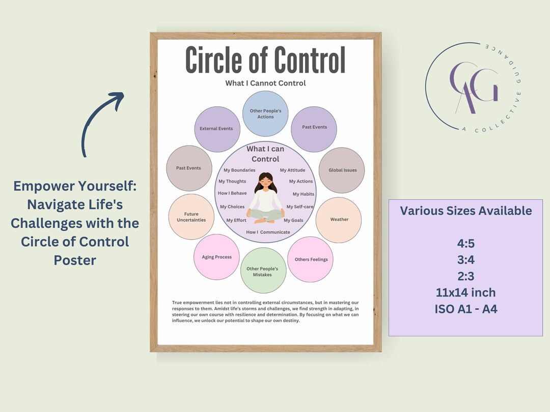 Circle of Control Poster / Therapy Poster / Psychology Poster ...