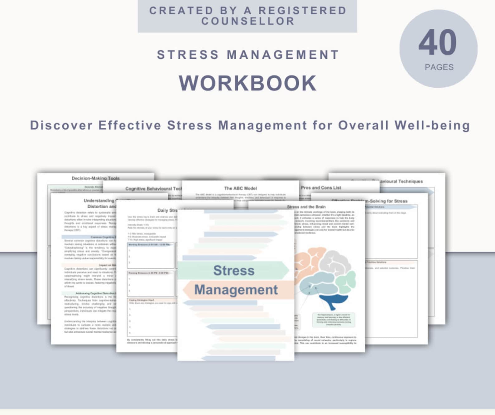 Stress Management Workbook: Coping Skills & Anxiety Relief (PDF) - Etsy