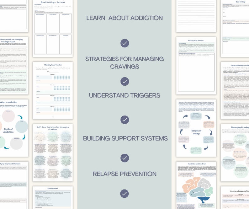 Addiction Recovery Workbook: Relapse Prevention, CBT (PDF) - Etsy