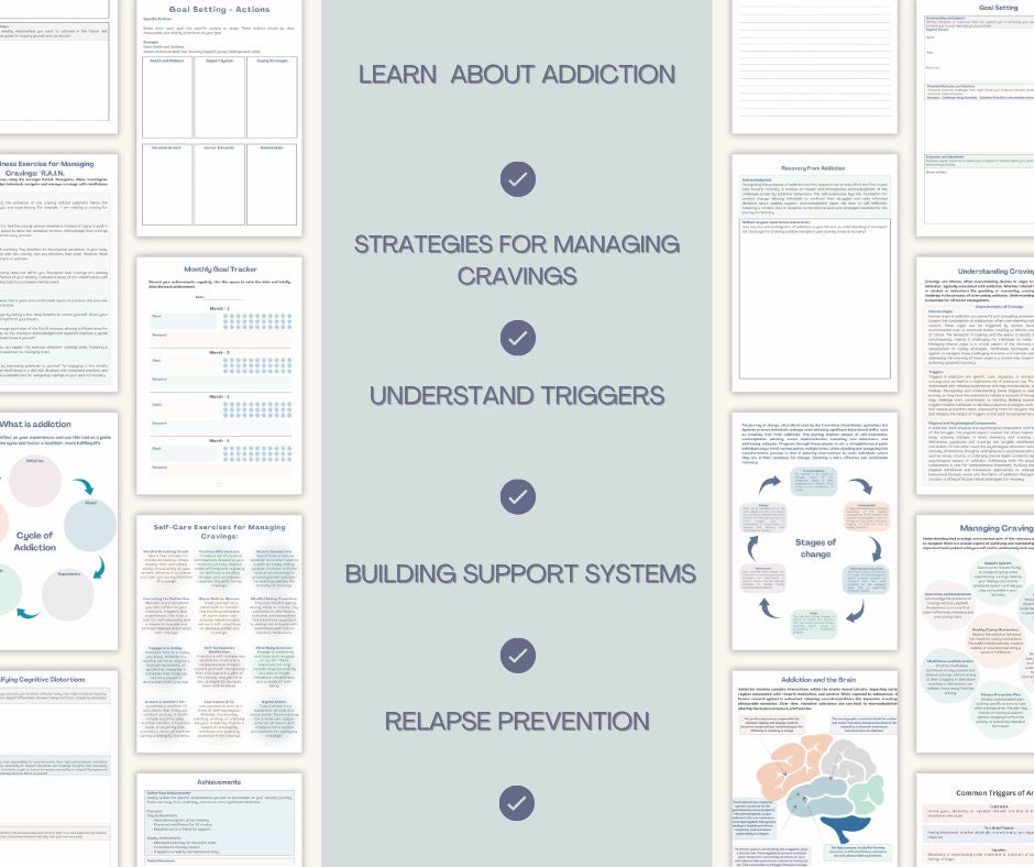Addiction Recovery Workbook: Relapse Prevention, CBT (PDF) - Etsy