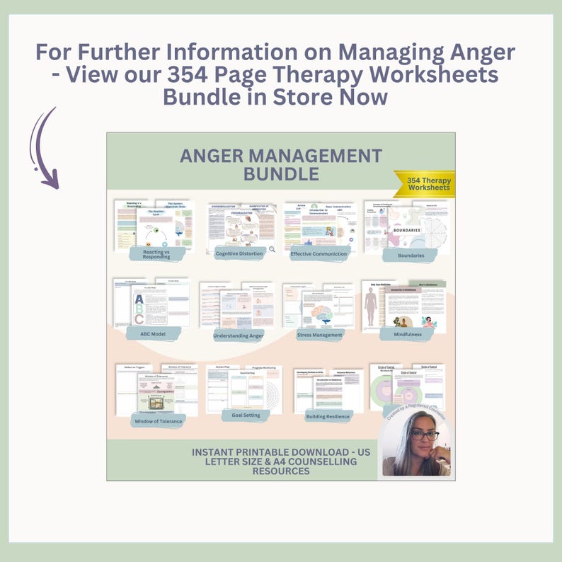 Anger Cheat Sheet | Anger Management Worksheet & CBT Coping Skills ...