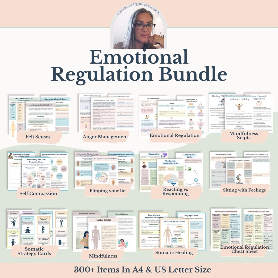 Emotional Regulation Bundle: Counselling & Somatic Therapy Resources ...