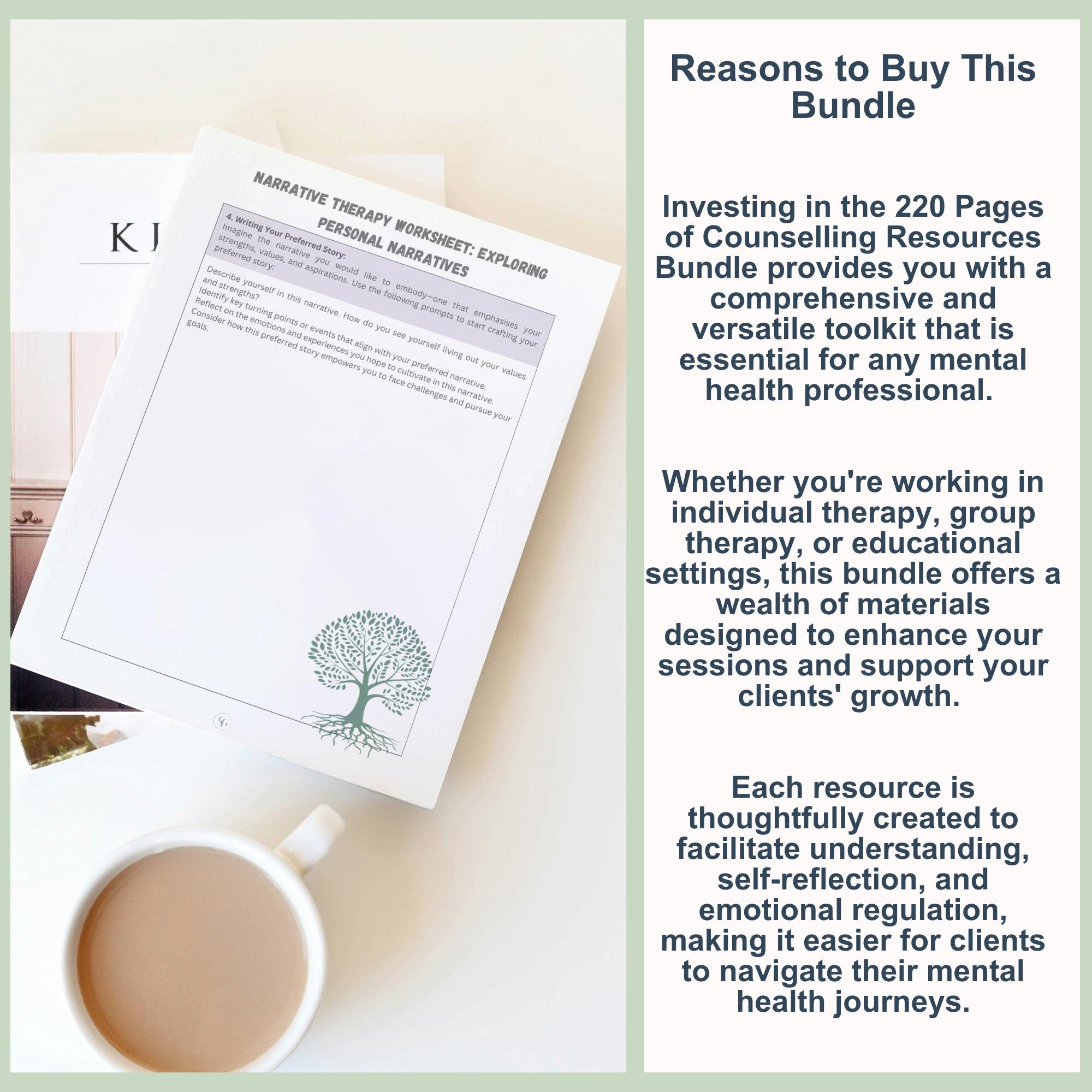 120-page Counselling Worksheets Bundle: Therapy Resources (PDF Download ...