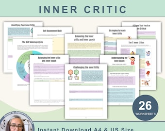 Printable Art Therapy Bundle, Emotional Regulation Worksheets, CBT Tool ...