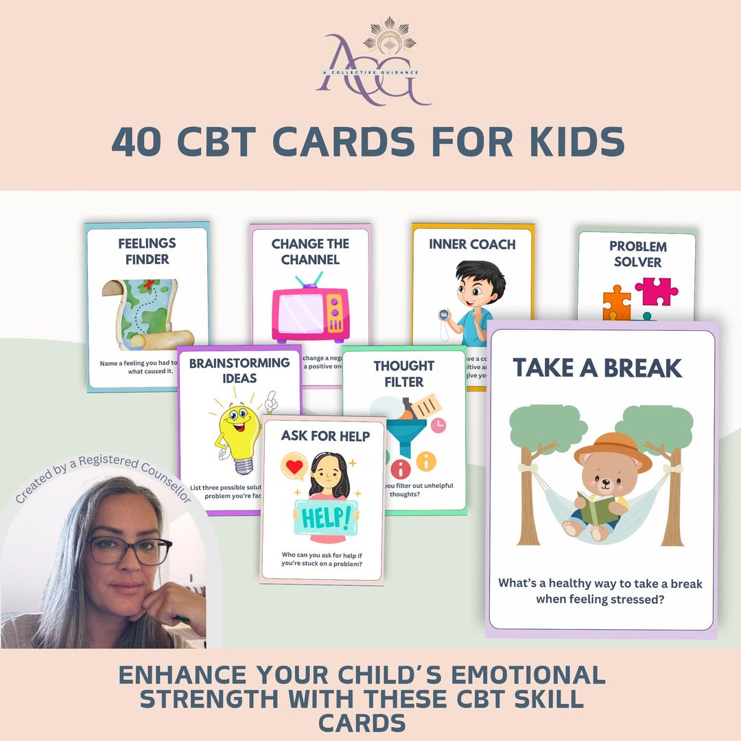 Kids Therapy Cards - Cognitive Behavioural Therapy Tools, Coping Skills ...