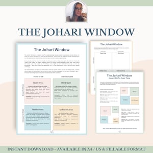Johari Window Worksheet: Group Therapy & Counseling Tool (PDF) - Etsy