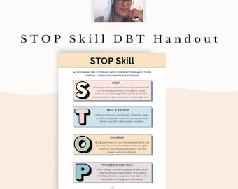 STOP Skill DBT for Kids - Etsy UK