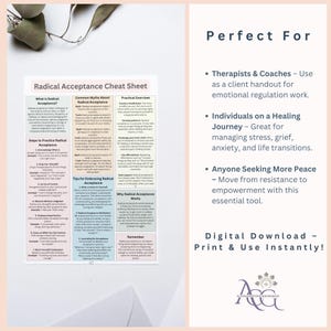 Radical Acceptance Cheat Sheet: Therapy & Mindfulness Tool (PDF) - Etsy