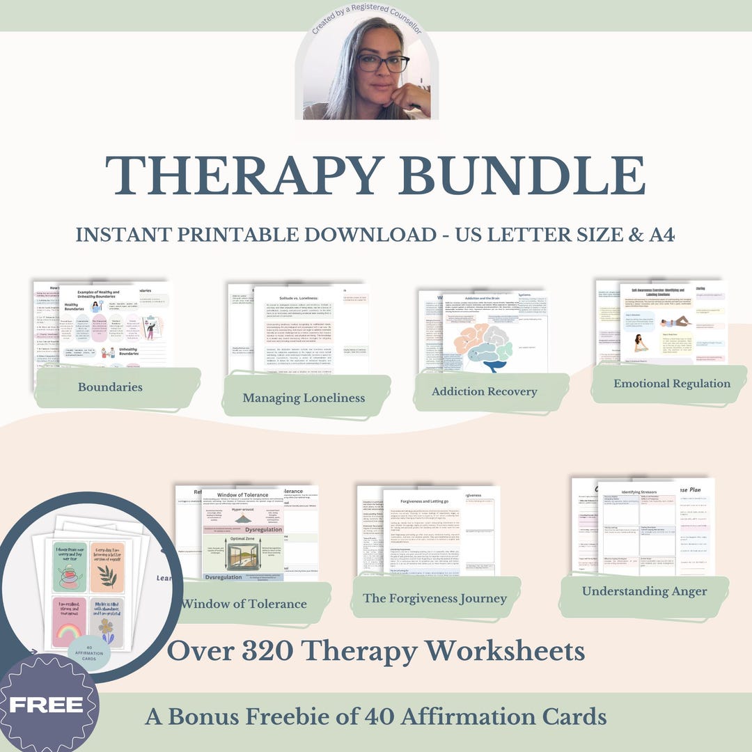 Therapy Bundle: Forgiveness, Addiction Recovery, Boundaries, Emotional ...
