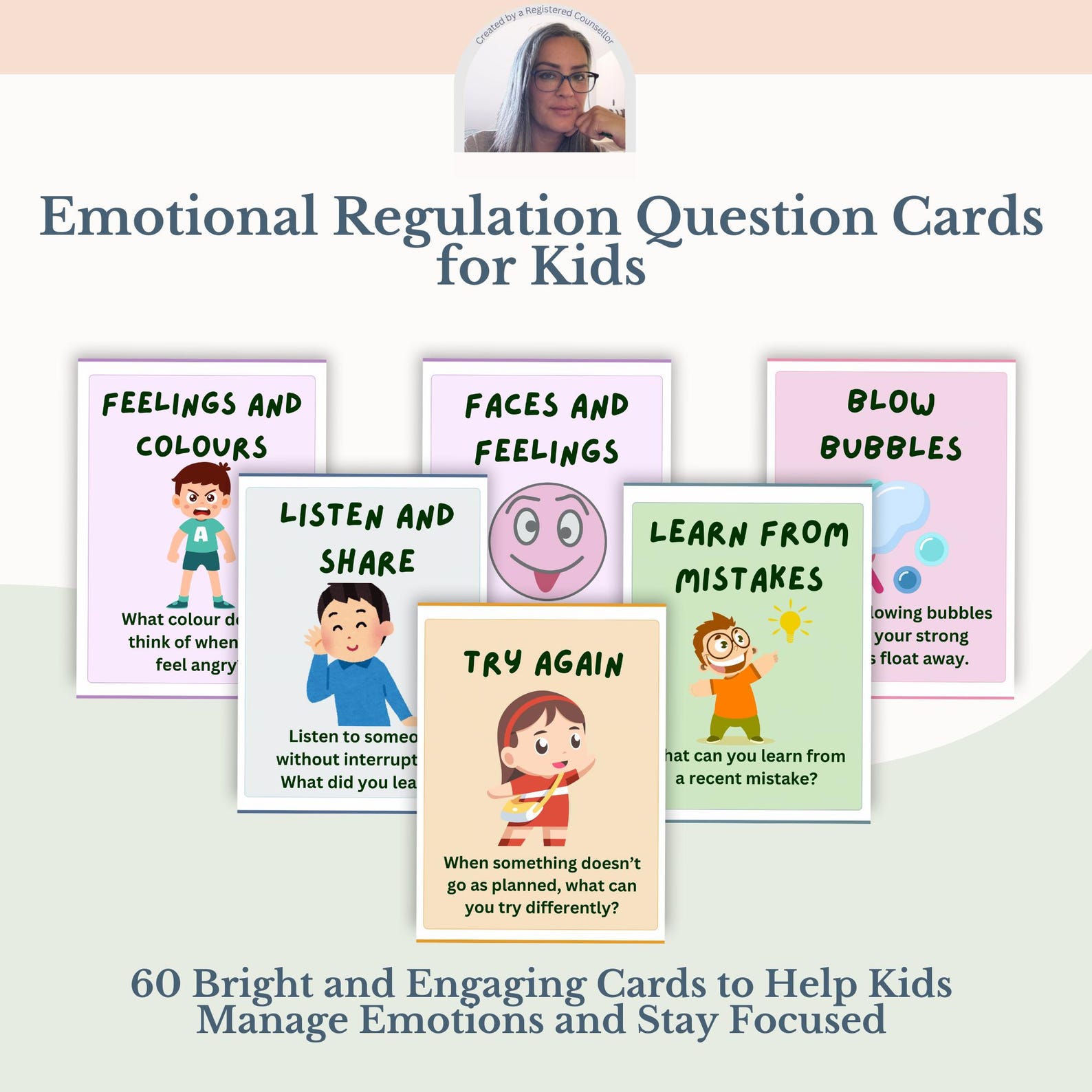 Emotional Regulation Cards for Kids: Feelings & Coping (digital ...