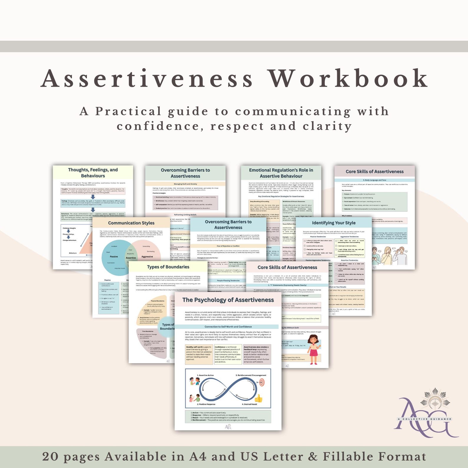 Communication Skills Bundle, Assertive Communication Worksheets ...