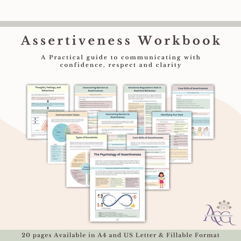 Communication Skills Bundle, Assertive Communication Worksheets ...